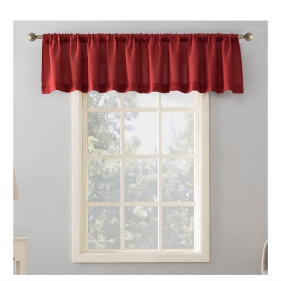 Mainstays | Accents | Mainstays Solid Curtain Valance Panels Red Set Of ...